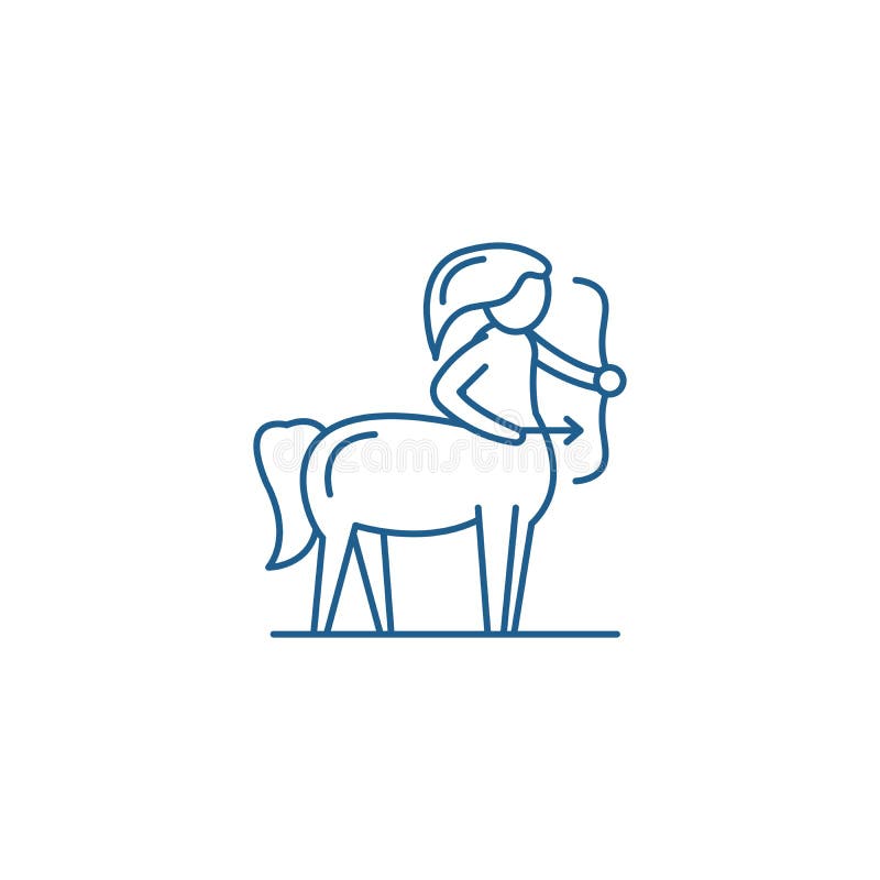 Sagittarius Zodiac Sign Vector Line Icon, Linear Concept, Outline Sign ... Sagittarius Zodiac Sign Vector Line Icon, Linear Concept, Outline Sign ...