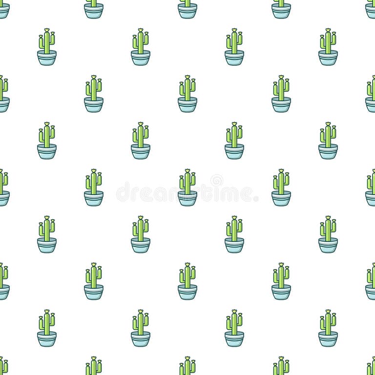 Saguaro Cactus Pattern Seamless Stock Vector - Illustration of cactus ...