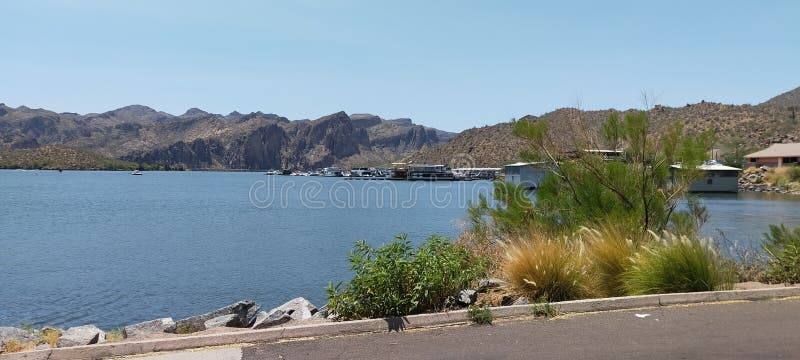 Saguaro Lake Arizona stock image. Image of river, tree - 254430869