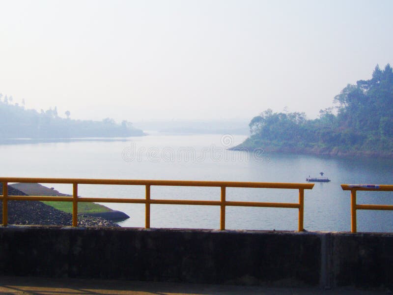 Saguling reservoir stock image. Image of wall, sunlight - 226435441