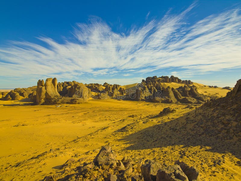 Sahara desert stock image. Image of rocks, wilderness - 10212275