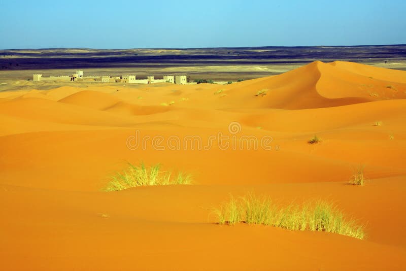 Desert Panorama - Sand Dunes - Sahara, Libya Stock Image - Image of ...
