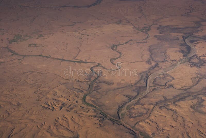 Sahara desert, aerial view stock image. Image of erosion - 51430373