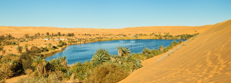 Desert Panorama - Sand Dunes - Sahara, Libya Stock Image - Image of ...