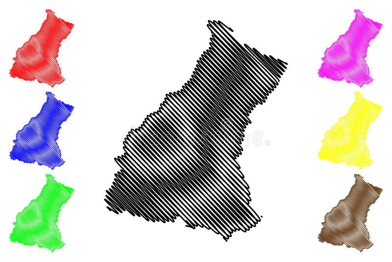Saharanpur District Uttar Pradesh State, Republic of India Map Vector ...