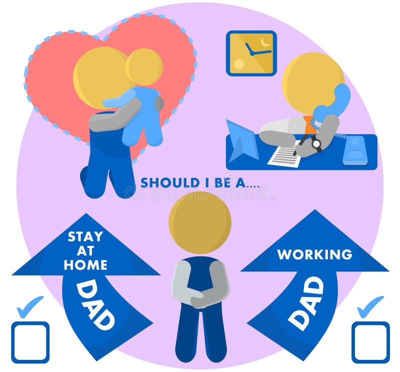 Clipart Working Father