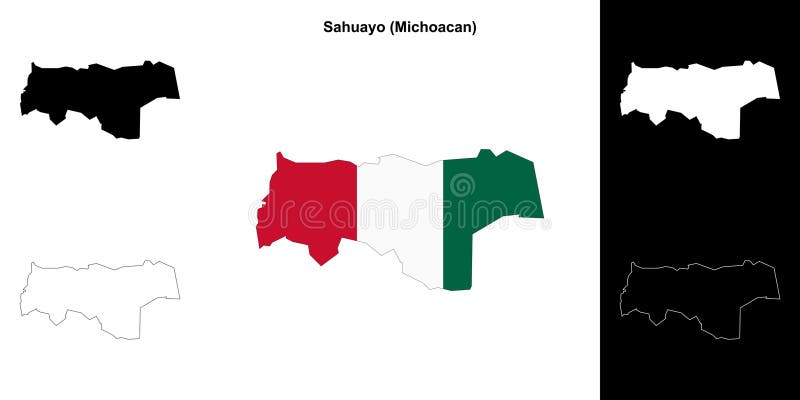 Sahuayo Outline Map Stock Illustrations – 1 Sahuayo Outline Map Stock ...