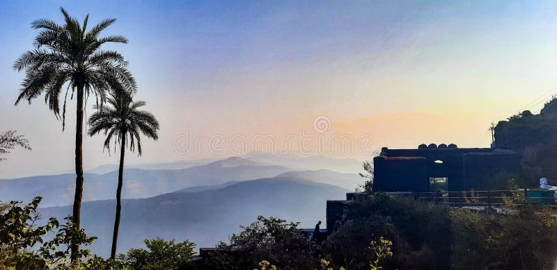 Sahyadree Ranges from Sinhgad Fort Stock Photo - Image of sunlight ...