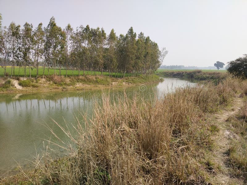 Sai River in Rural India while Curving Stock Photo - Image of rural ...