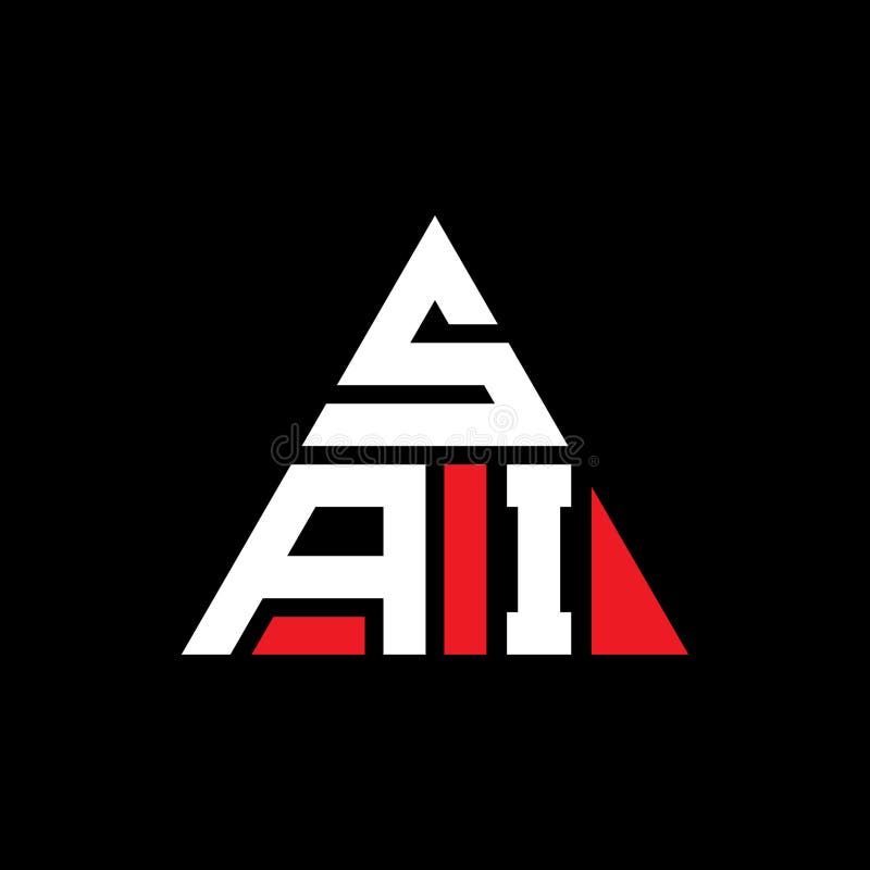 SAI Triangle Letter Logo Design with Triangle Shape. SAI Triangle Logo ...