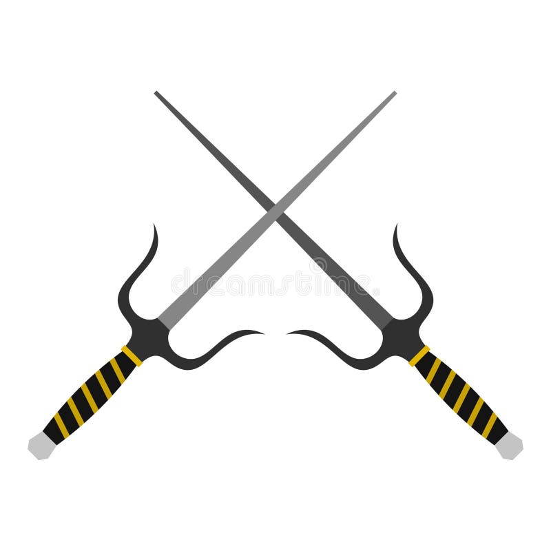 Sai weapon icon isolated stock vector. Illustration of martialarts ...