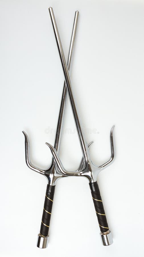 Sai weapon isolated stock image. Image of nunti, danger - 26415451