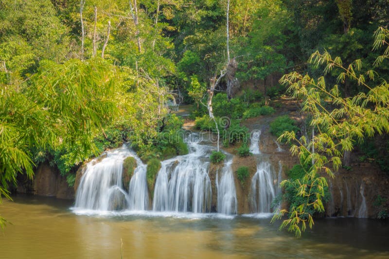 Sai Yok Yai Waterfall Located in Sai Yok National Park Stock Image ...