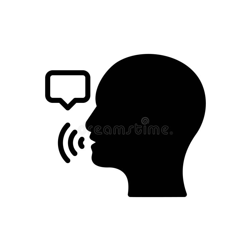Black Solid Icon for Said, Spoken and Aforesaid Stock Vector ...