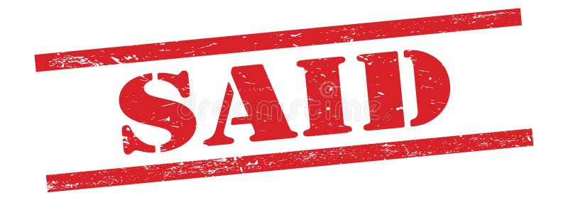 SAID Text Written in an Orange Speech Bubble Stock Illustration ...