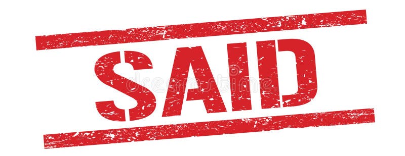 SAID Text on Red Vintage Lines Stamp Stock Illustration - Illustration ...