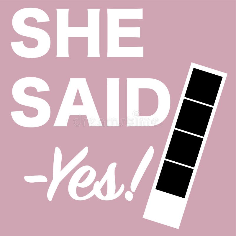 She Said Yes on Will You Marry Stock Vector - Illustration of asked ...