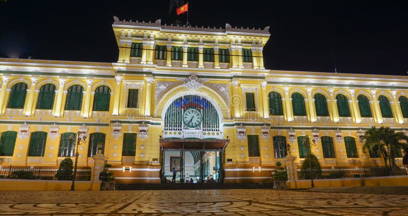 Saigon Central Post Office stock photo. Image of landmark - 52802084