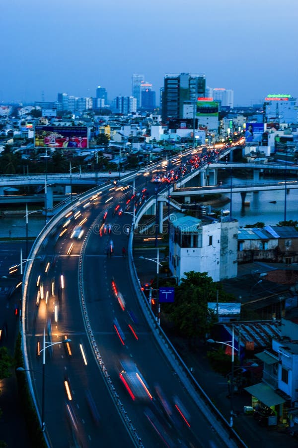 Saigon Sunset - Bach Dang River - Sky Bar View Editorial Stock Photo ...
