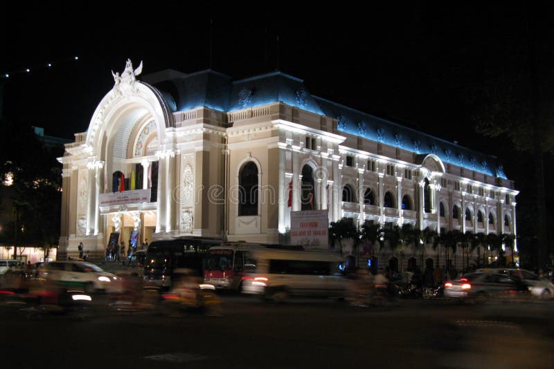 Saigon Opera House editorial stock photo. Image of minh - 27108123