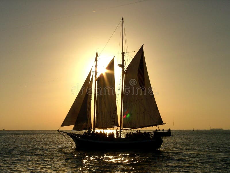 Sail away... stock photo. Image of spiniker, hobbie, backlight - 346884