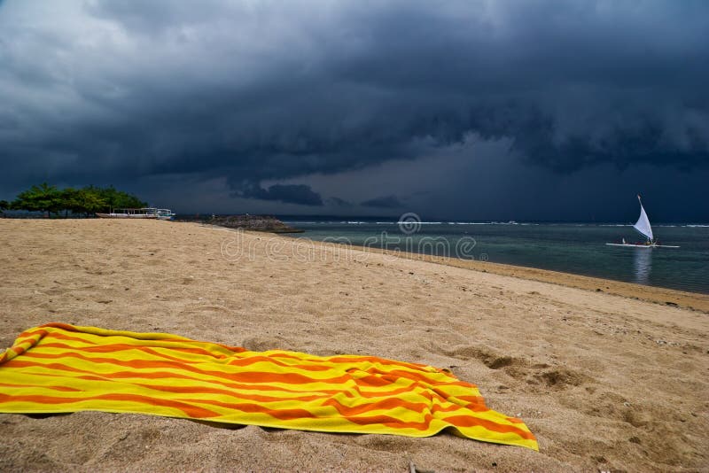 Sail in the bad weather stock photo. Image of bench, clouds - 7473008