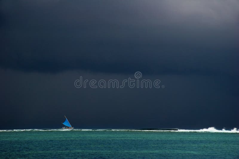Sail in the bad weather stock image. Image of appearance - 7542737
