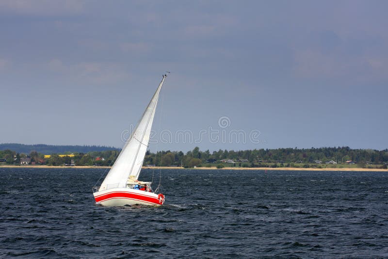 Sailboat moving fast stock image. Image of people, navigation - 2292239