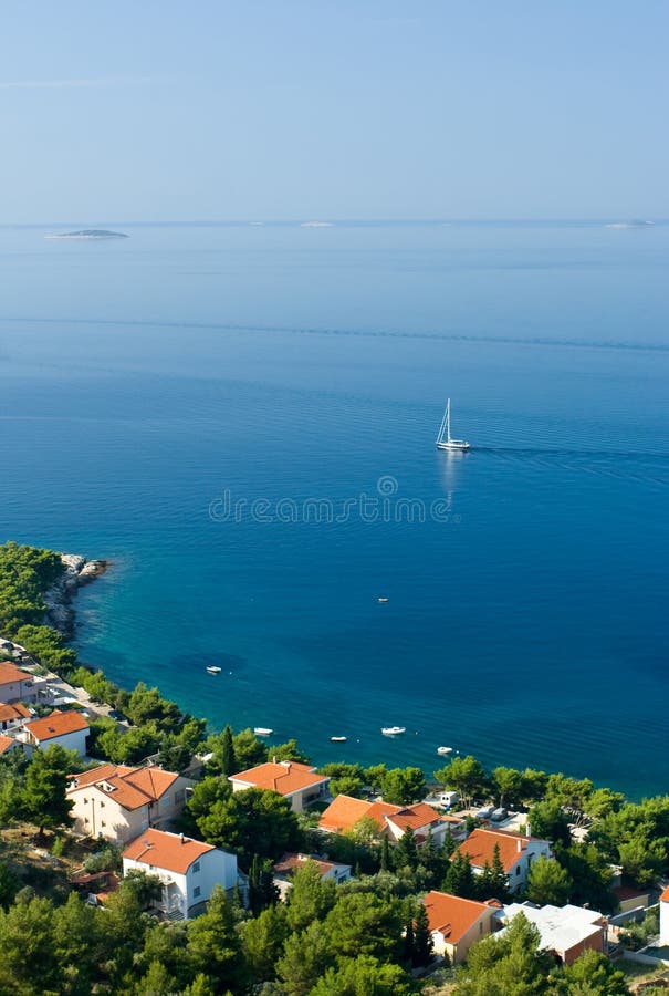 Aerial View of the Premuda Island, the Adriatic Sea Stock Photo - Image ...
