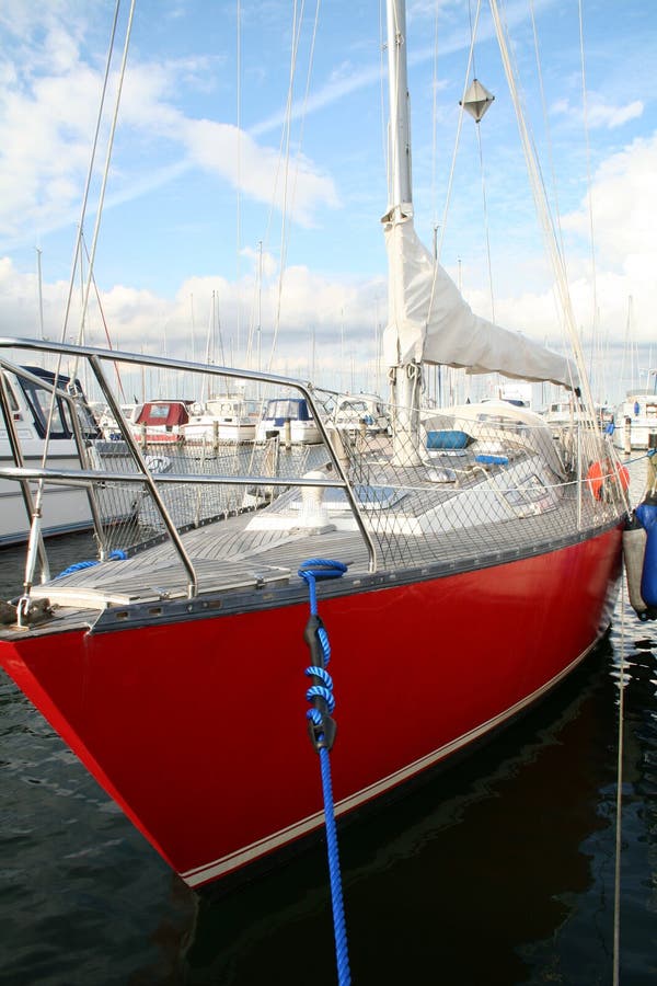 Sail boat in harbour stock image. Image of sails, marine - 1057163