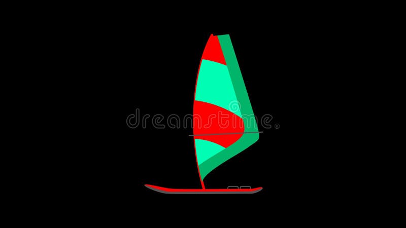 Sail Boat Holiday Adventure Icon Line Drawing Animation Transparent ...