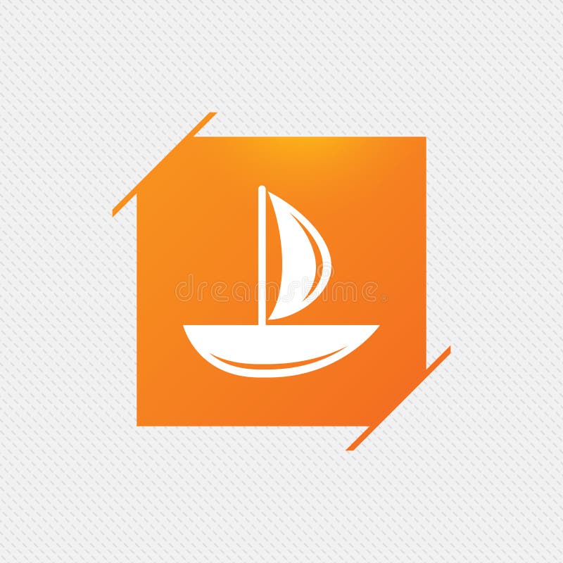 Sail boat icon. Ship sign stock vector. Illustration of flat - 83647878