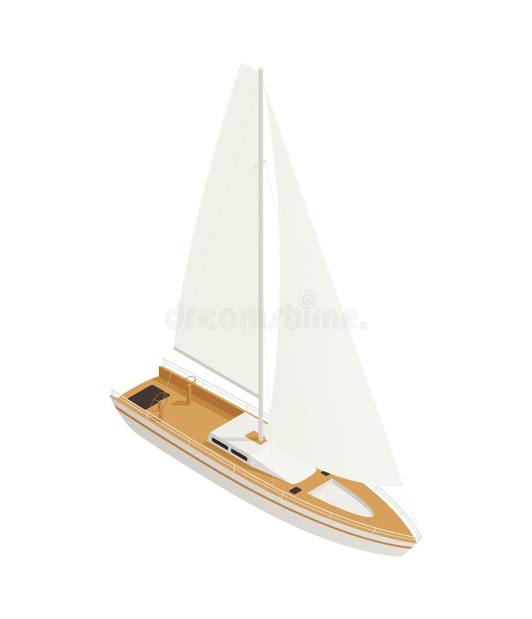 Sail Boat Isometric Composition Stock Vector - Illustration of cruise ... Sail Boat Isometric Composition Stock Vector - Illustration of cruise ...