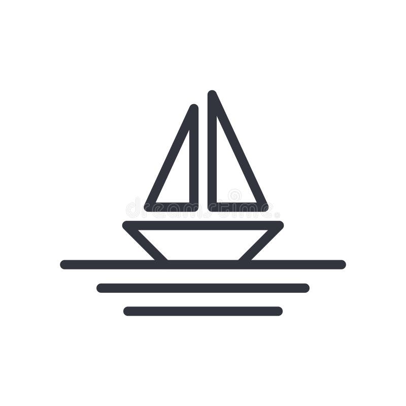 Sail or Boat Logo Template Icon Stock Vector - Illustration of template ...