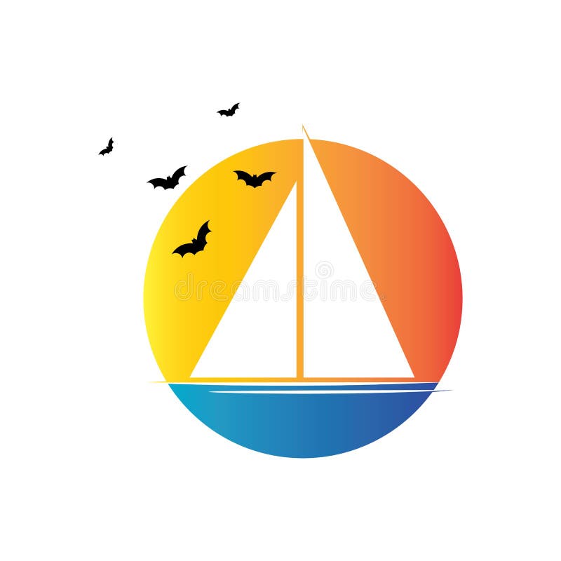 Sail Boat Logo Template Vector Stock Vector - Illustration of shape ...