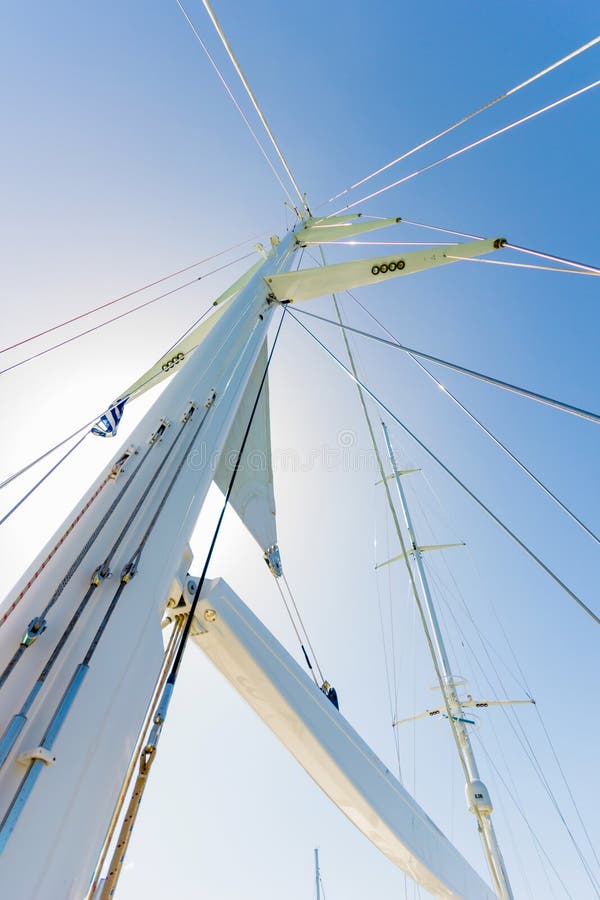 Sail boat mast stock image. Image of wood, mast, boat - 42988645