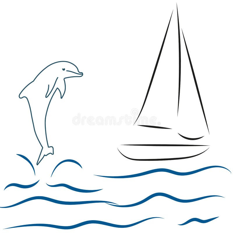 Sail Fish Fishing Logo, Jumping Fish Design Template Vector ...