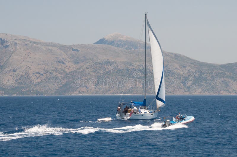 Sail boat view stock image. Image of island, landscape - 27117671