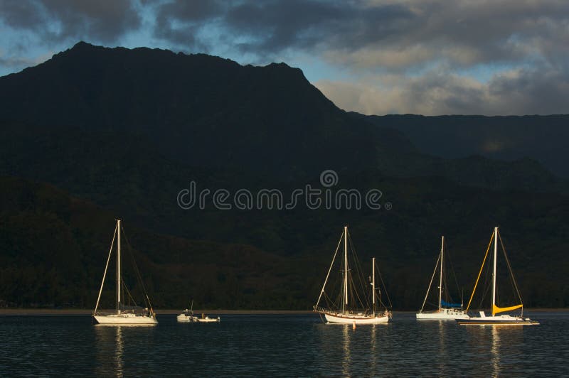 Sail Boats in the Early Morning Light Stock Image - Image of mast ...