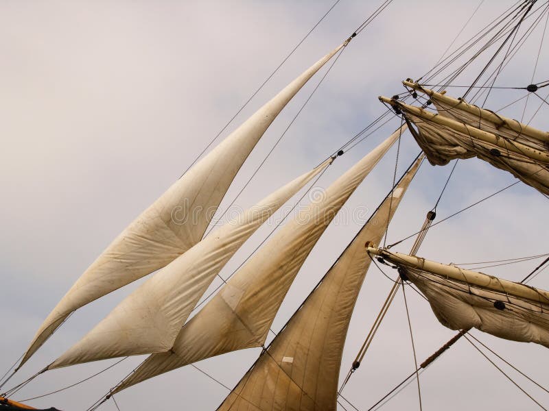 Sail closeup stock photo. Image of historical, tall, rigging - 1027648