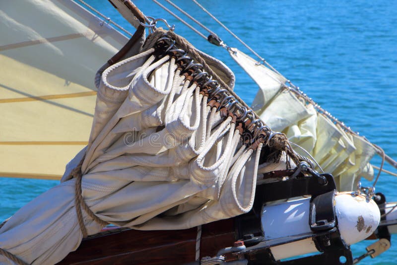 Sailboat Boom stock photo. Image of marina, ocean, nautical - 19713588