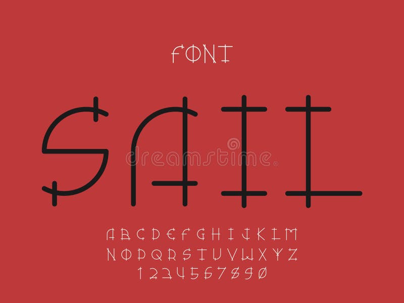Sail font. Vector alphabet stock vector. Illustration of symbol - 129063533