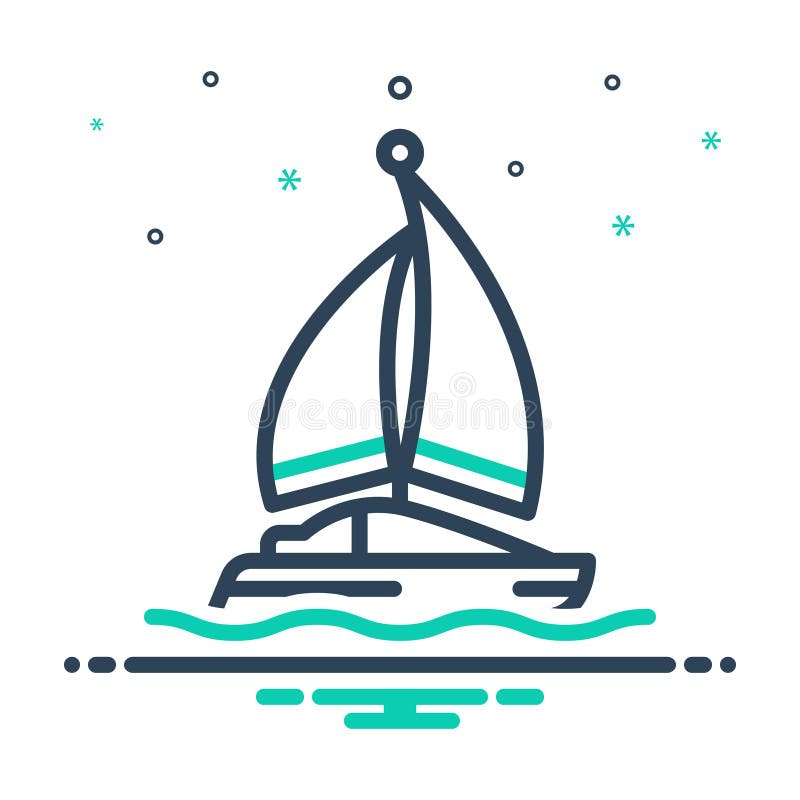 Mix Icon for Sail, Boat and Cargo Stock Vector - Illustration of boat ...