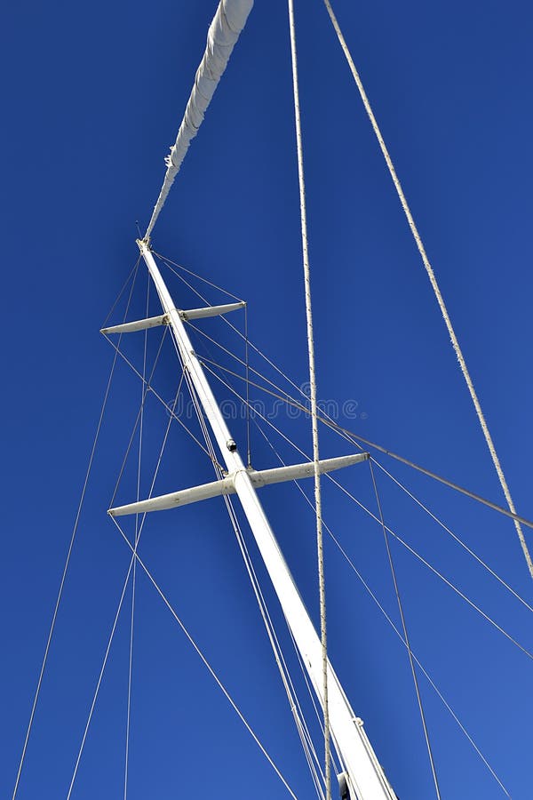 Sail Mast on Blue Background Stock Photo - Image of abstract, sport ...