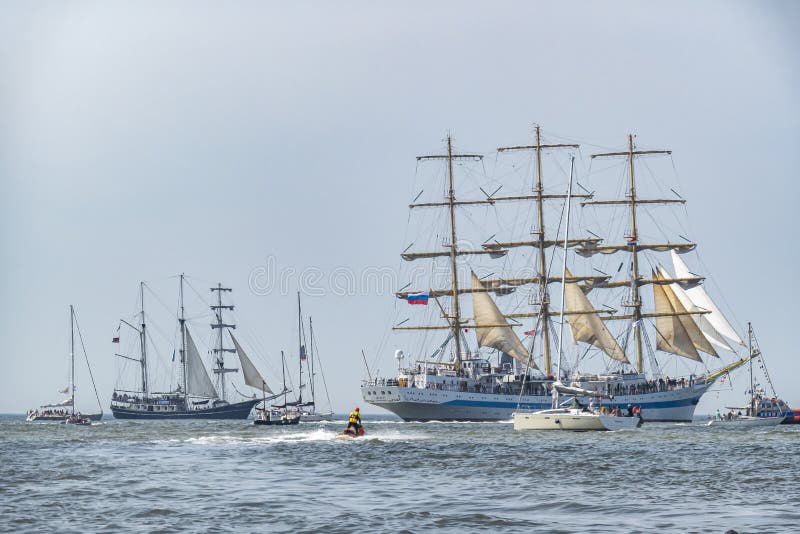Sail Out of the Tallship Shabab Oman II during Sail on Scheveningen ...