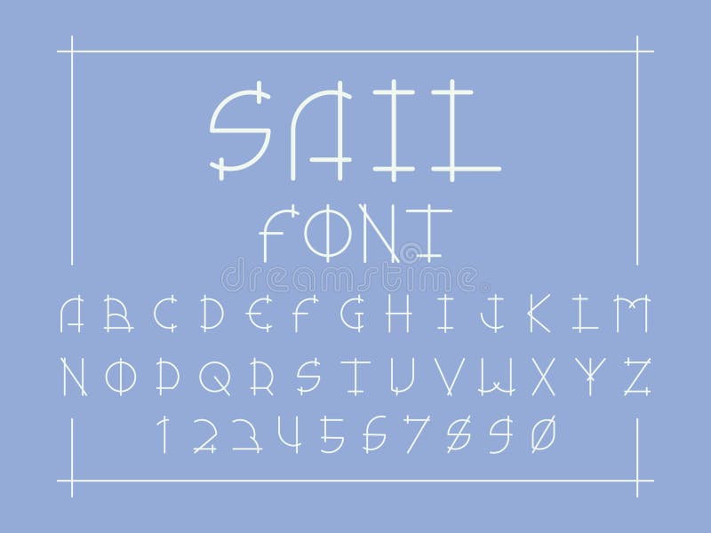 Sail regular font. Vector stock vector. Illustration of abstract ...