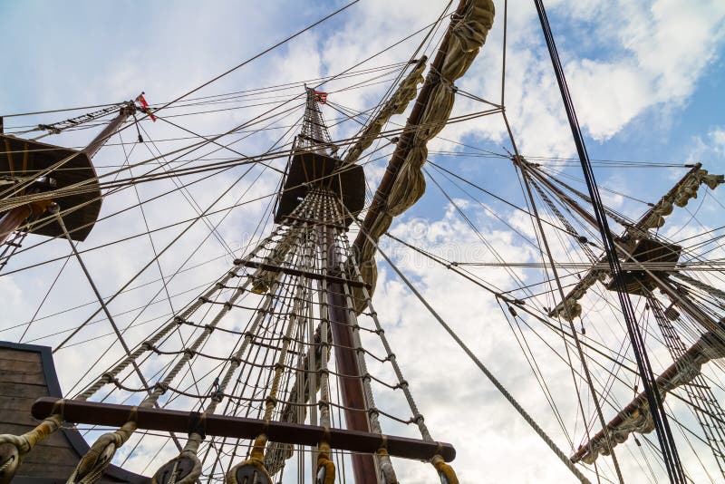 Sail Rigging stock image. Image of rigging, hull, ship - 46448925