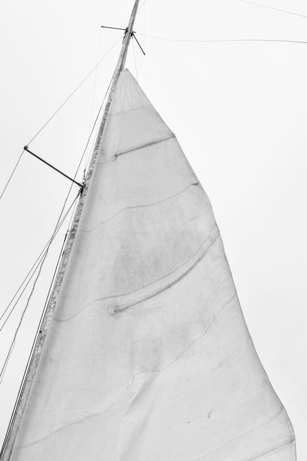 Sail of a Sailing Boat Against Sky Stock Photo - Image of detail, fiber ...