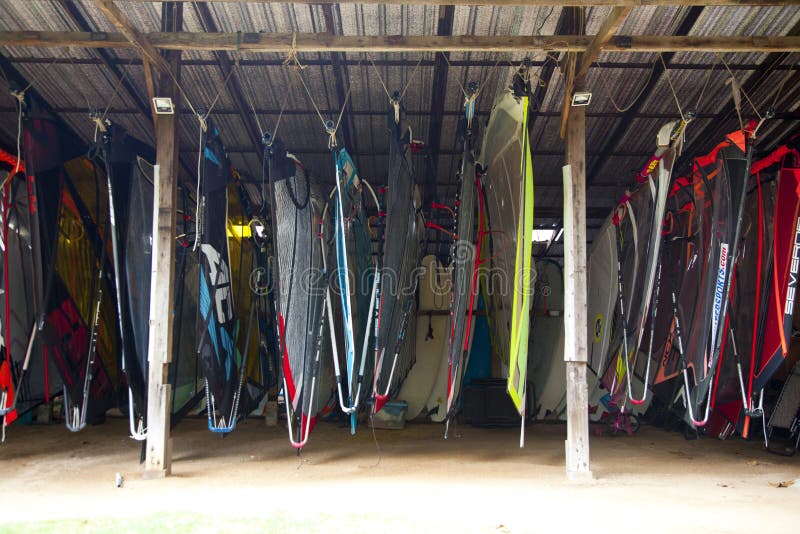 Sail storage editorial photo. Image of industry, surfing - 101271451