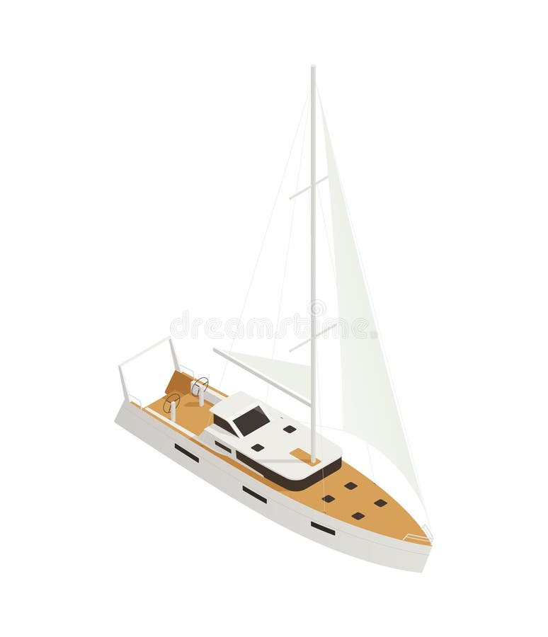 Sail Yacht Boat Composition Stock Vector - Illustration of isometric ... Sail Yacht Boat Composition Stock Vector - Illustration of isometric ...